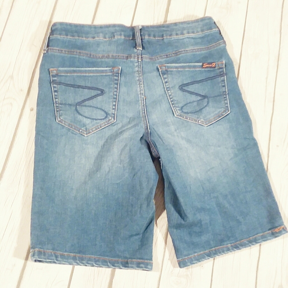 Seven7 | Shorts | 7 Seven Jean Shorts Bermuda Denim Wide Leg | Poshmark